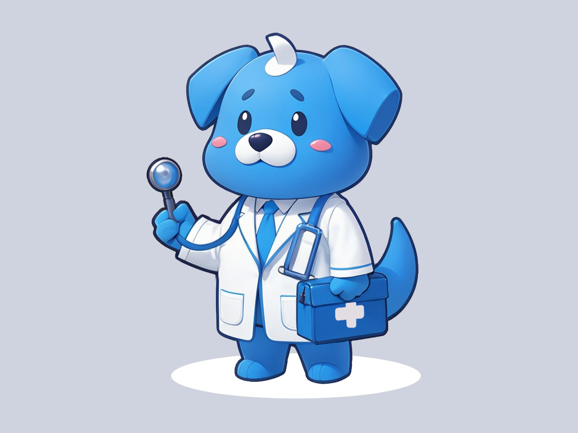 Cute Blue Dog Mascot Illustration by Pixel Chop on Dribbble