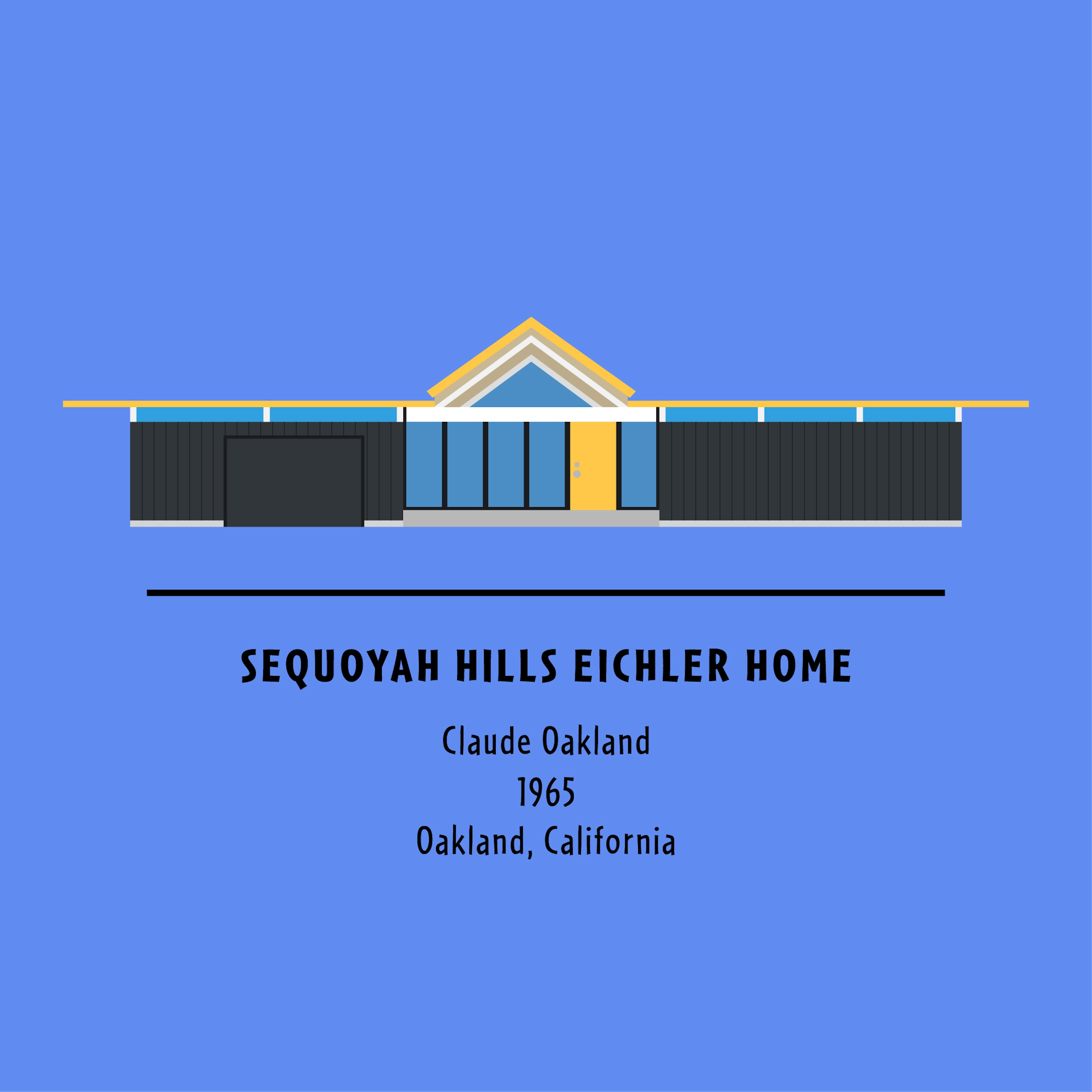 Sequoyah Hills Eichler community - custom artwork by Rexx DeMarzio on ...