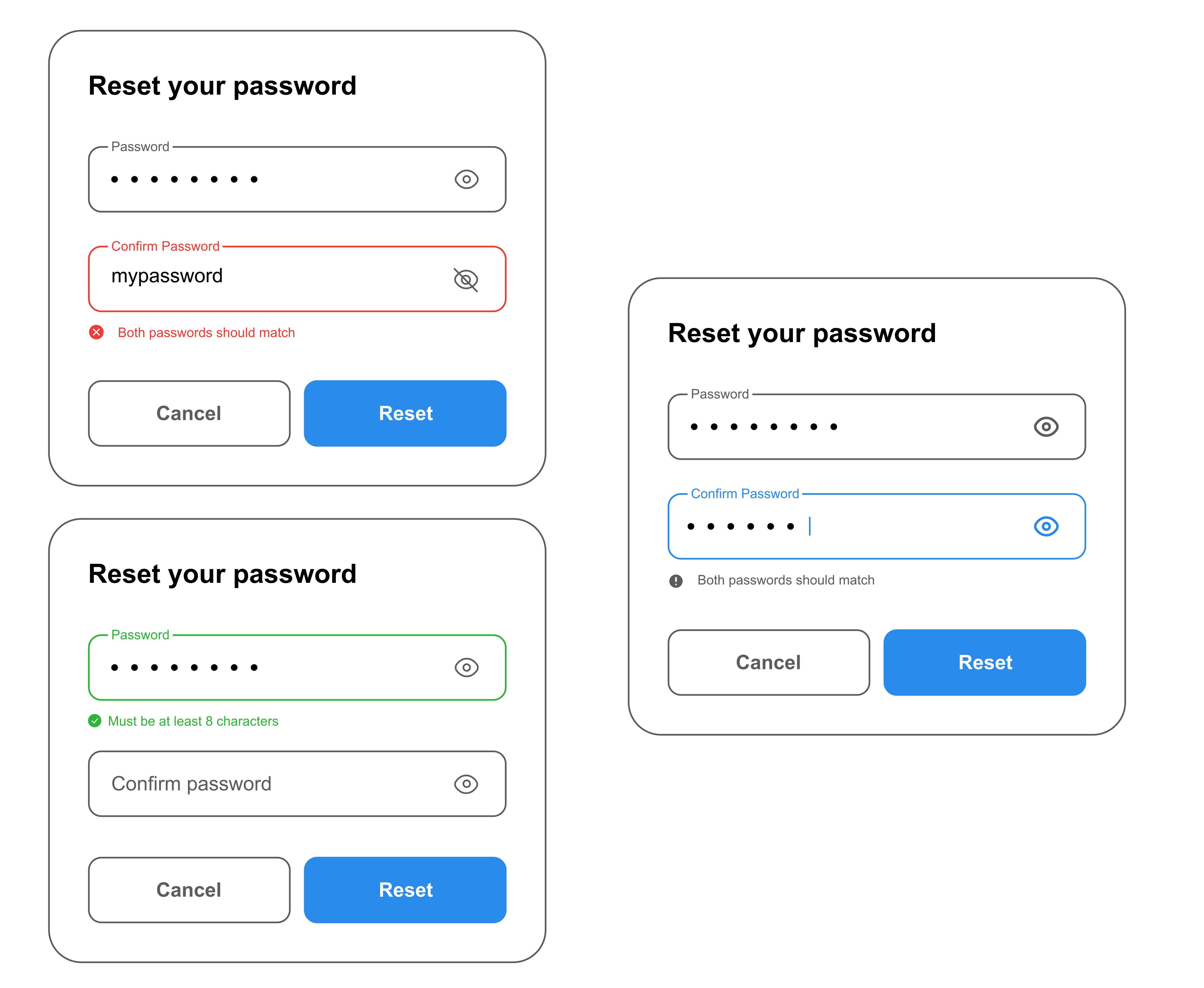 Reset/Forgot Password UI Flow by Aman Ansari on Dribbble
