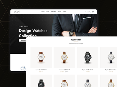 Watch Website Design by Nidish LLC on Dribbble
