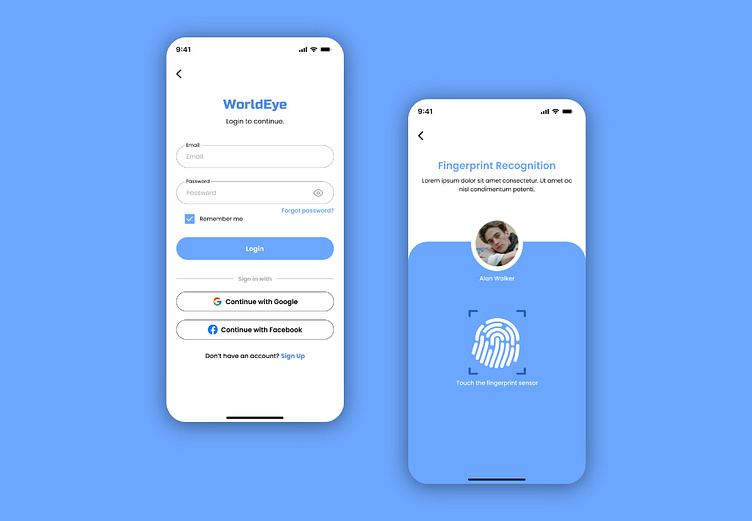 Daily UI - #001 | Mobile Sign up/Login UI Design by Hüseyin Taşkıran on ...