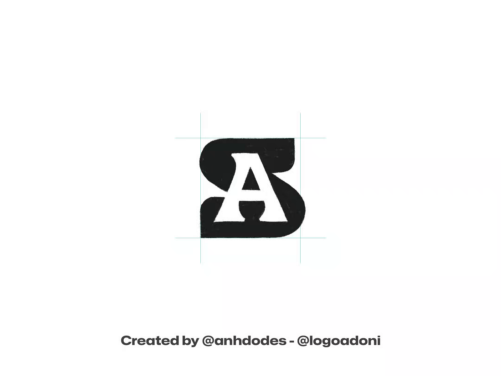 SA AS monogram typography ready-made logo logomark for sale by Anh Do ...