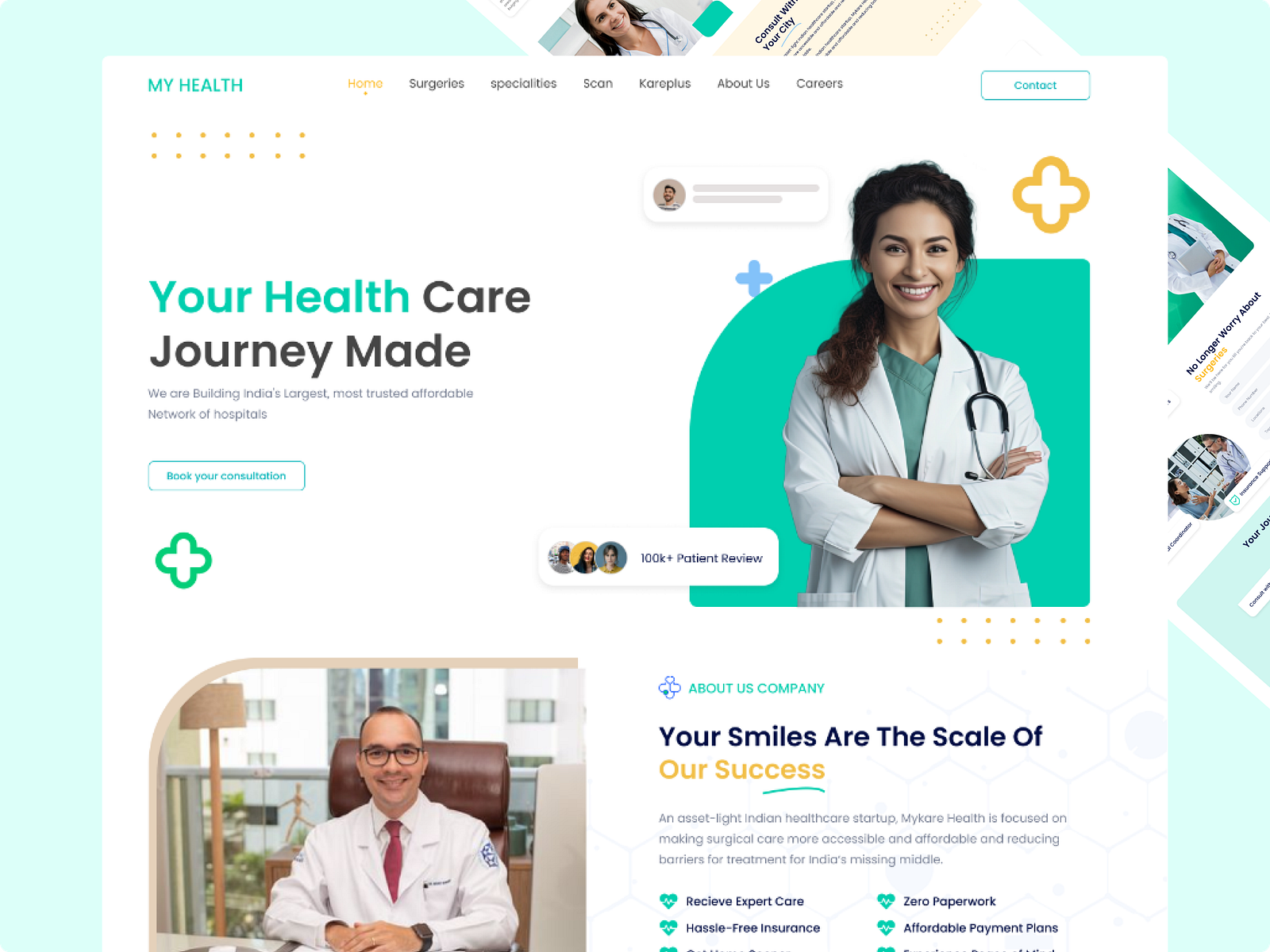 Hospital Website Design by Arya s kumar on Dribbble