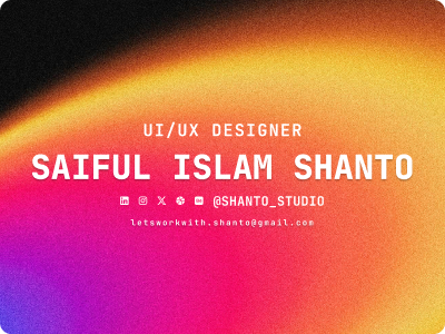 Shanto from shanto.studio. by Saiful Islam Shanto on Dribbble