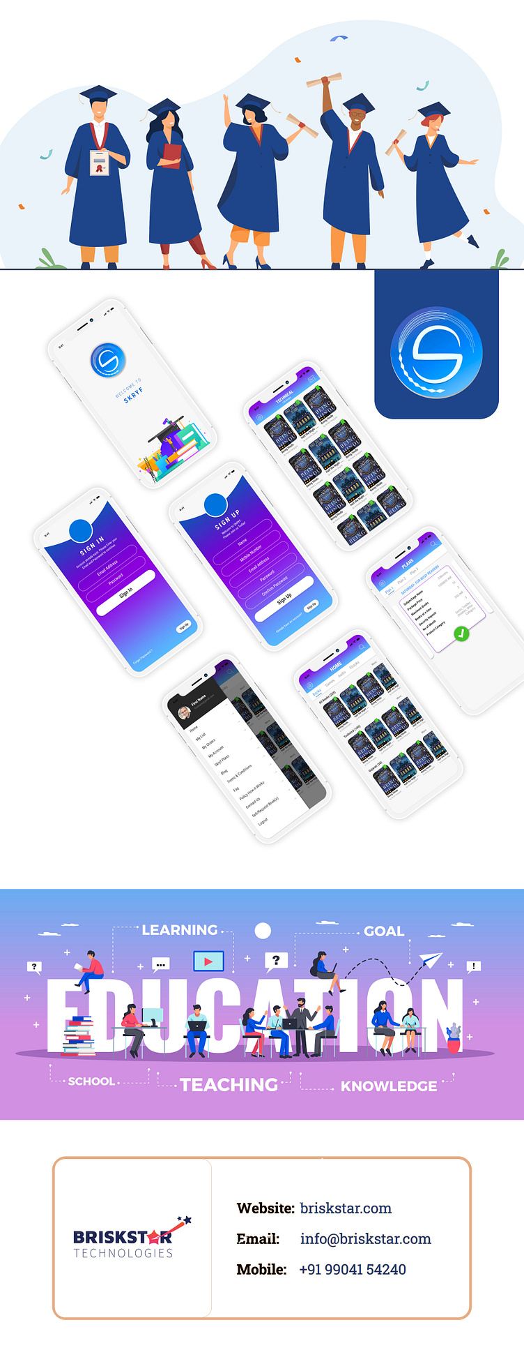 Education App Design by Briskstar Technologies LLP on Dribbble