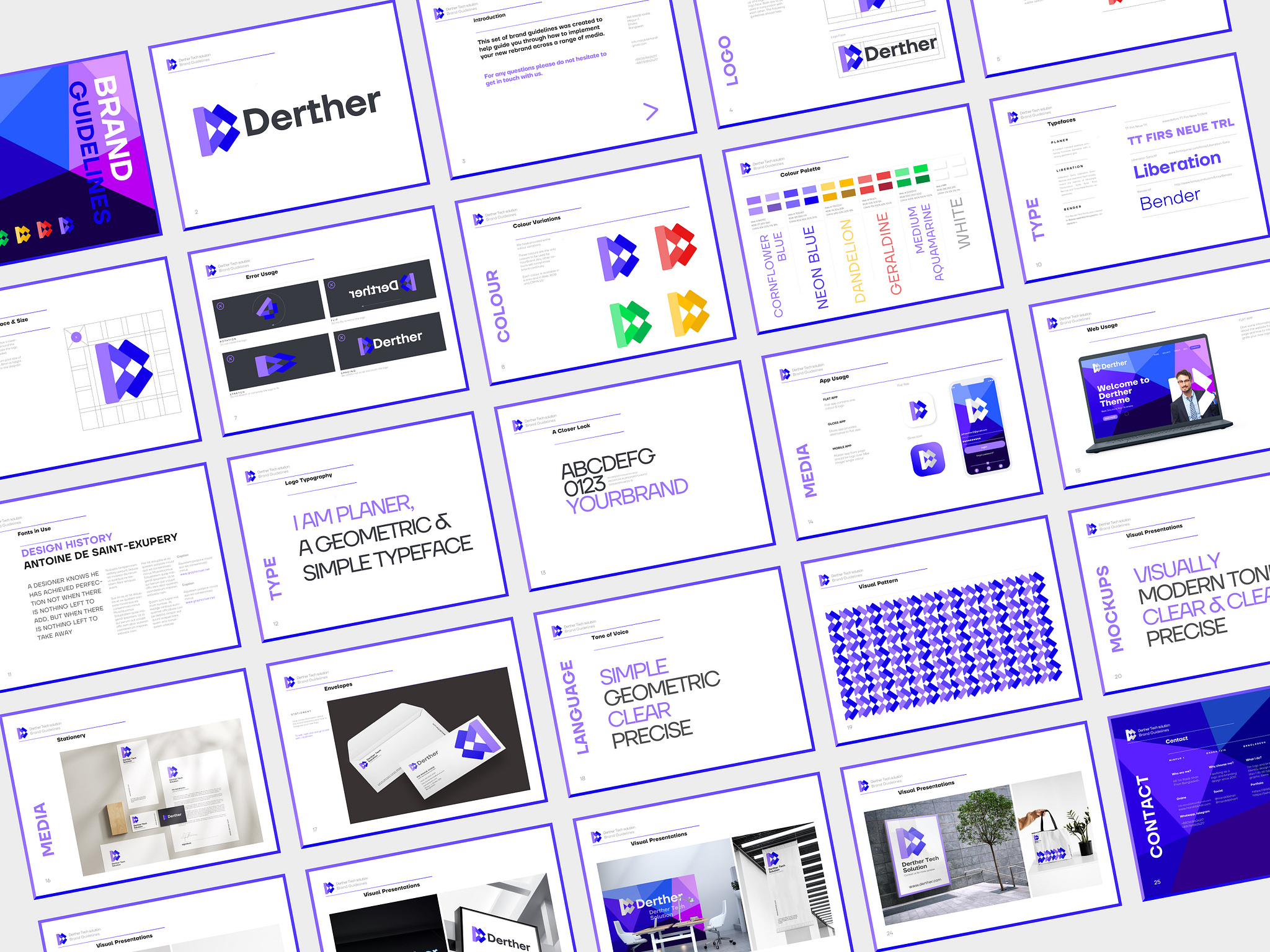 D Logo - Brand Identity Book - Visual Branding Design by MA Rakib Khan ...