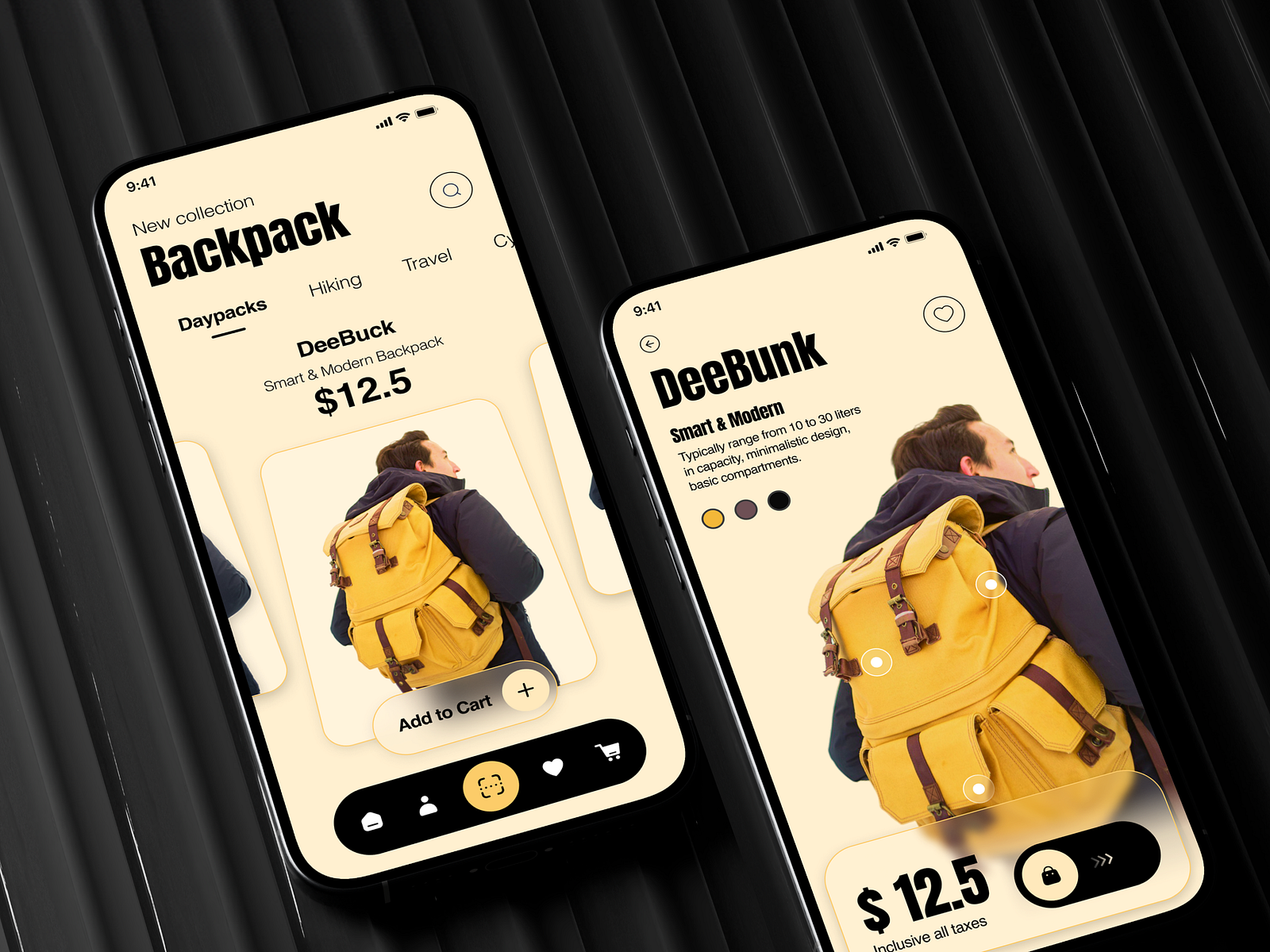 Hike Ready: Your Ultimate Backpack Shopping App UI by ProAmey for ...