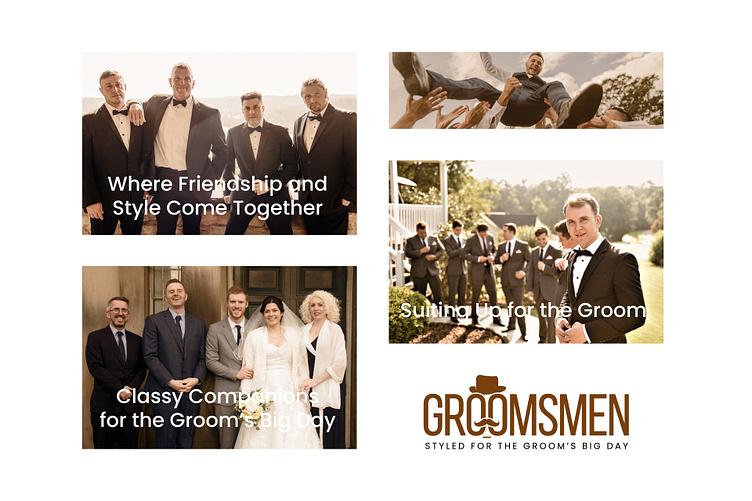 groomsmen logo by Rakibul - logo designer on Dribbble