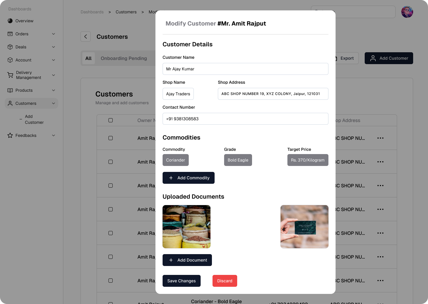 Commodity Trading Dashboard by Amit Rajput on Dribbble