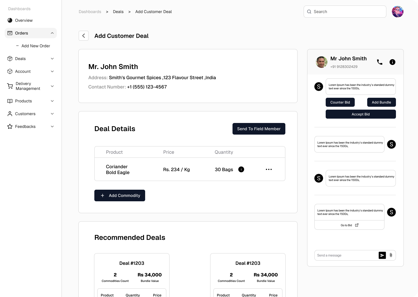 Commodity Trading Dashboard by Amit Rajput on Dribbble