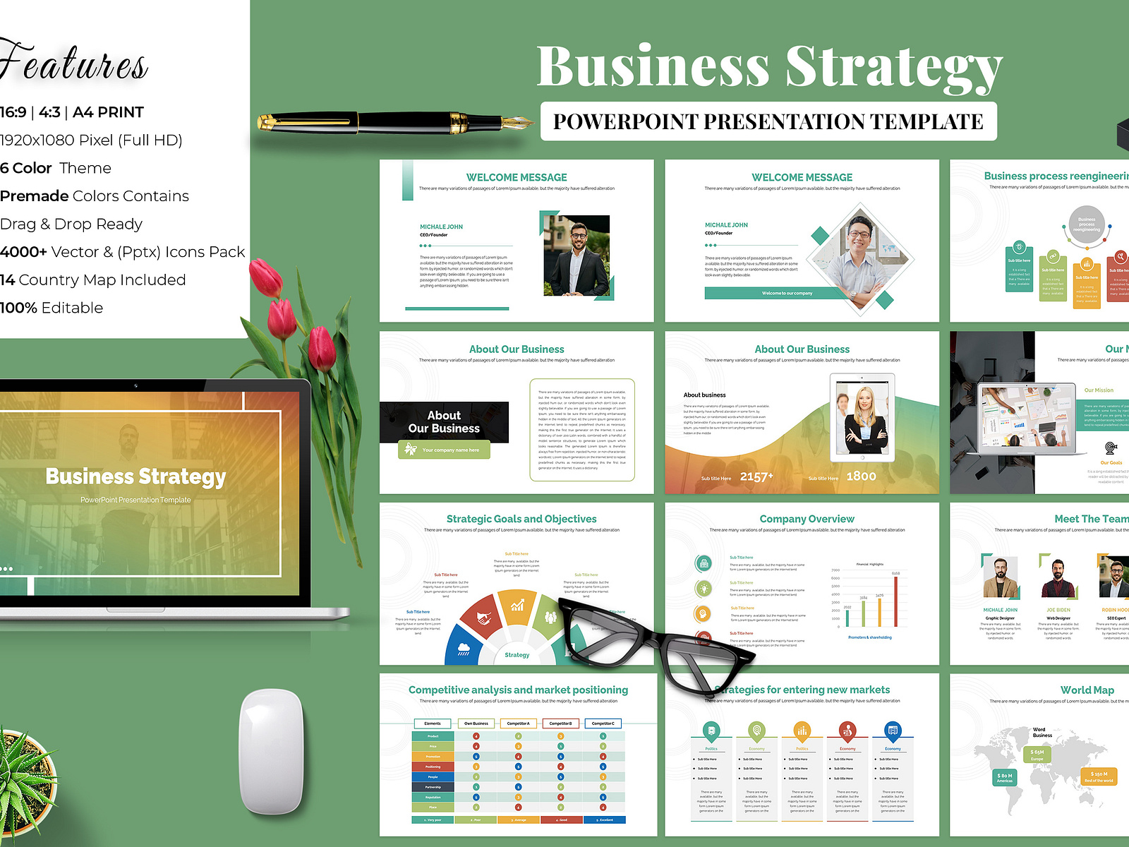 Business Strategy PowerPoint Presentation Design Template by MUST ...