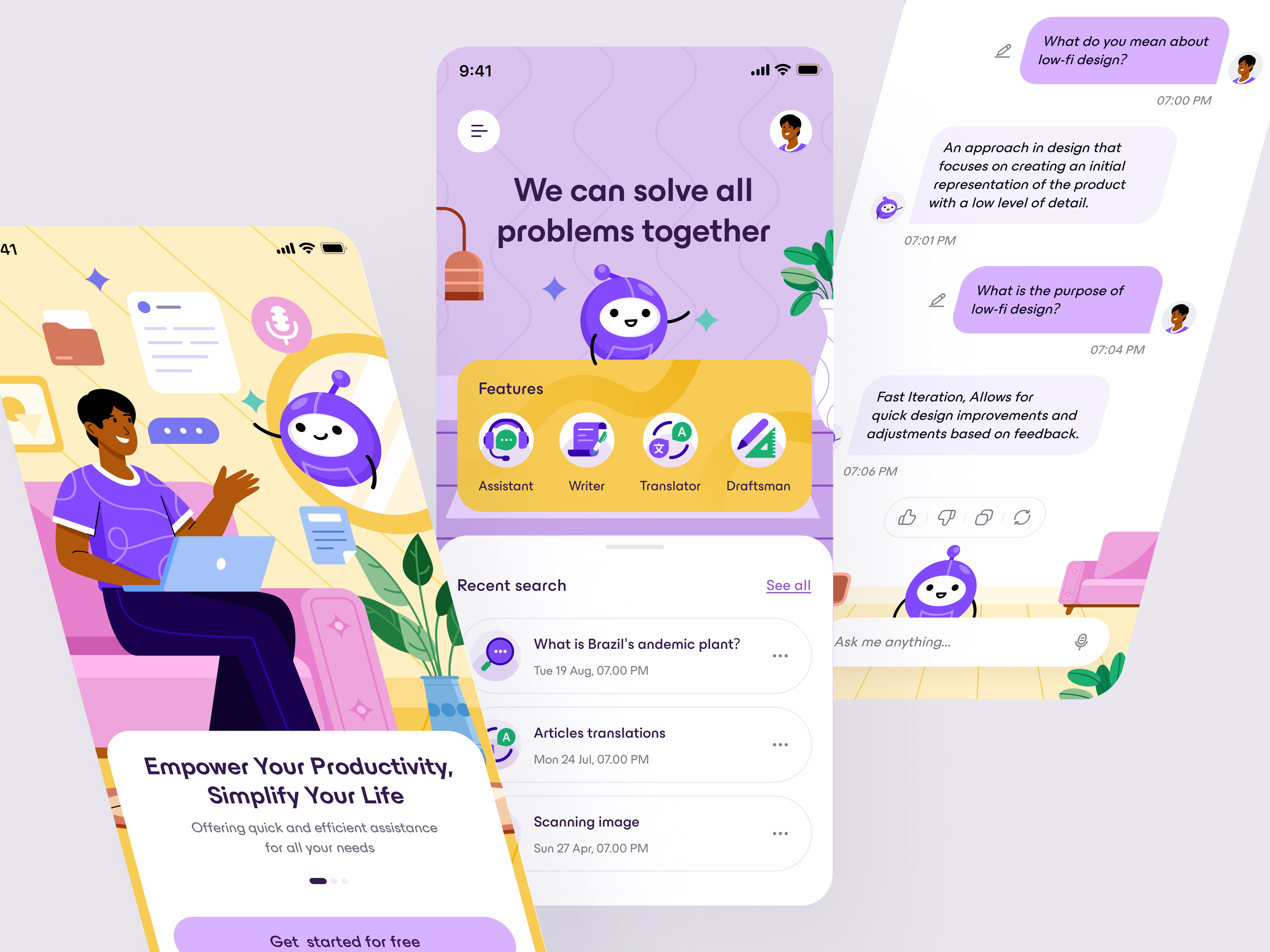 AI Assistant Mobile App by Dede Alsa on Dribbble