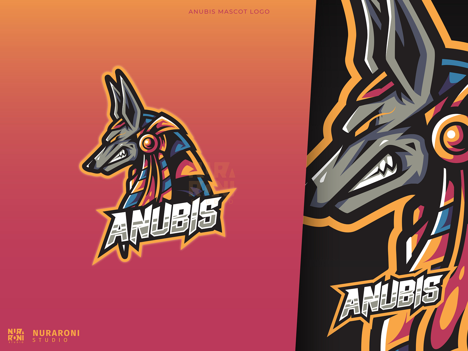 Anubis Mascot Logo by Nuraroni Studio on Dribbble