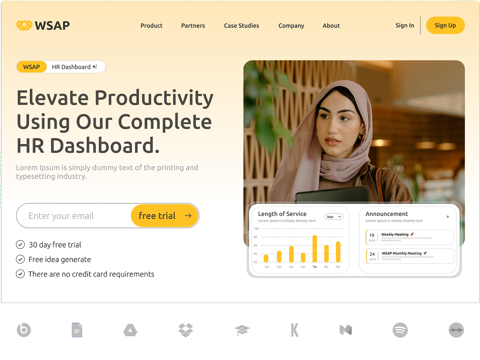 HR Landing Page concept of WSAP! by Anik Mahmud on Dribbble