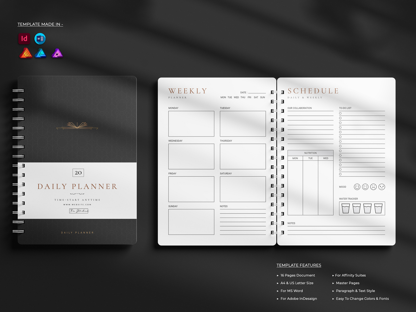 Daily Planner Template by DesignCrest on Dribbble