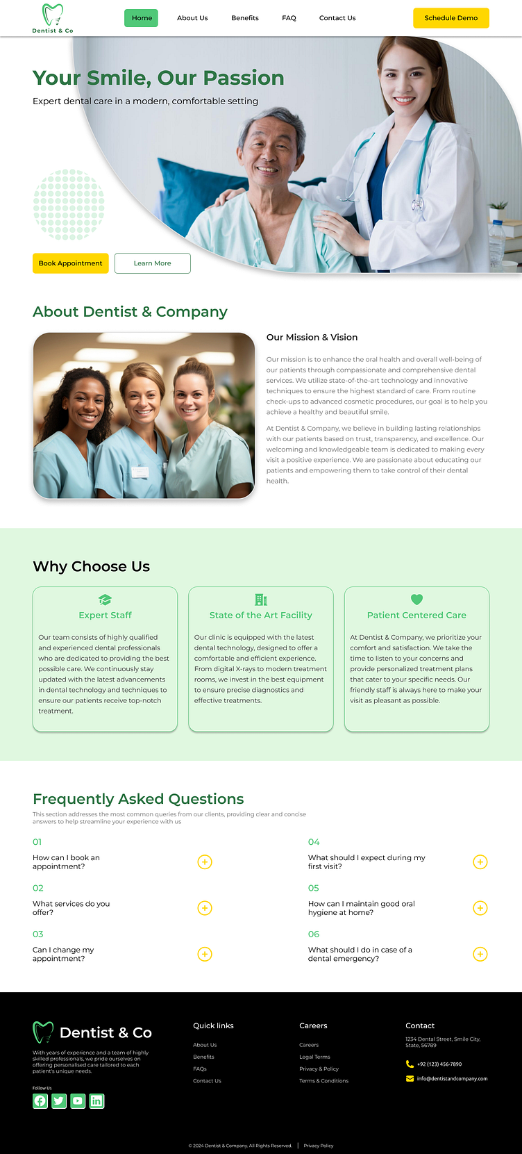 Dentist Website Homepage by Sadman Sakib on Dribbble