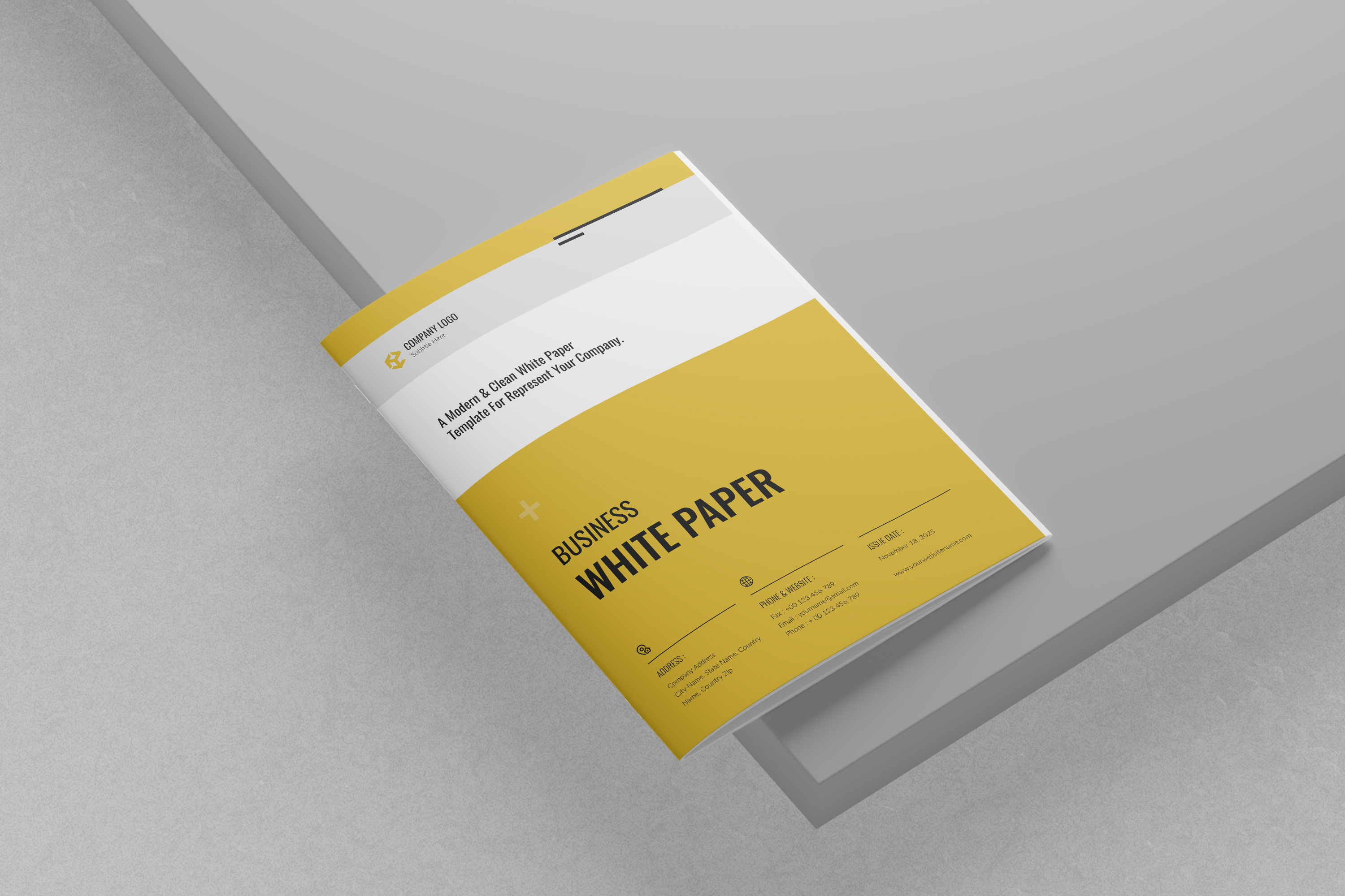 Business White Paper Template by DesignCrest on Dribbble