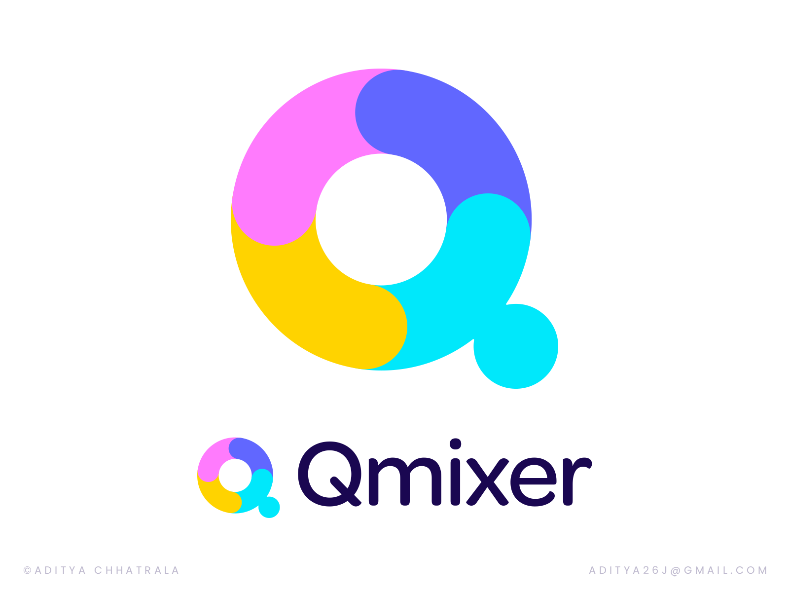Qmixer AI Logo Design : AI-based color mixer software by Aditya Chhatrala on Dribbble