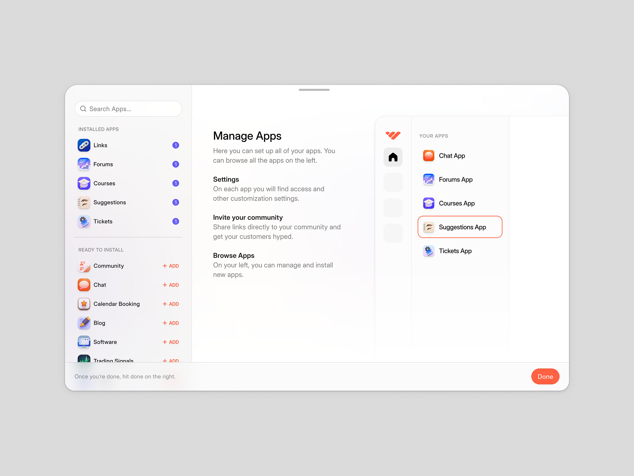Manage Apps / Desktop - Bottom Modal by Kevin Dukkon on Dribbble