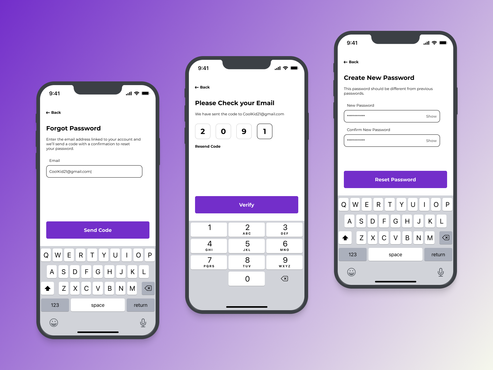 Password Reset Flow by Zak Galea Mule` on Dribbble