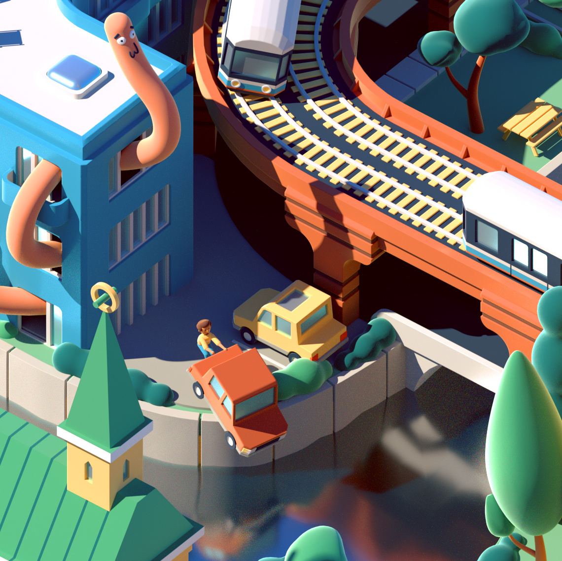 The City is Alive, a Puzzle 🧩 by Guillaume Kurkdjian on Dribbble