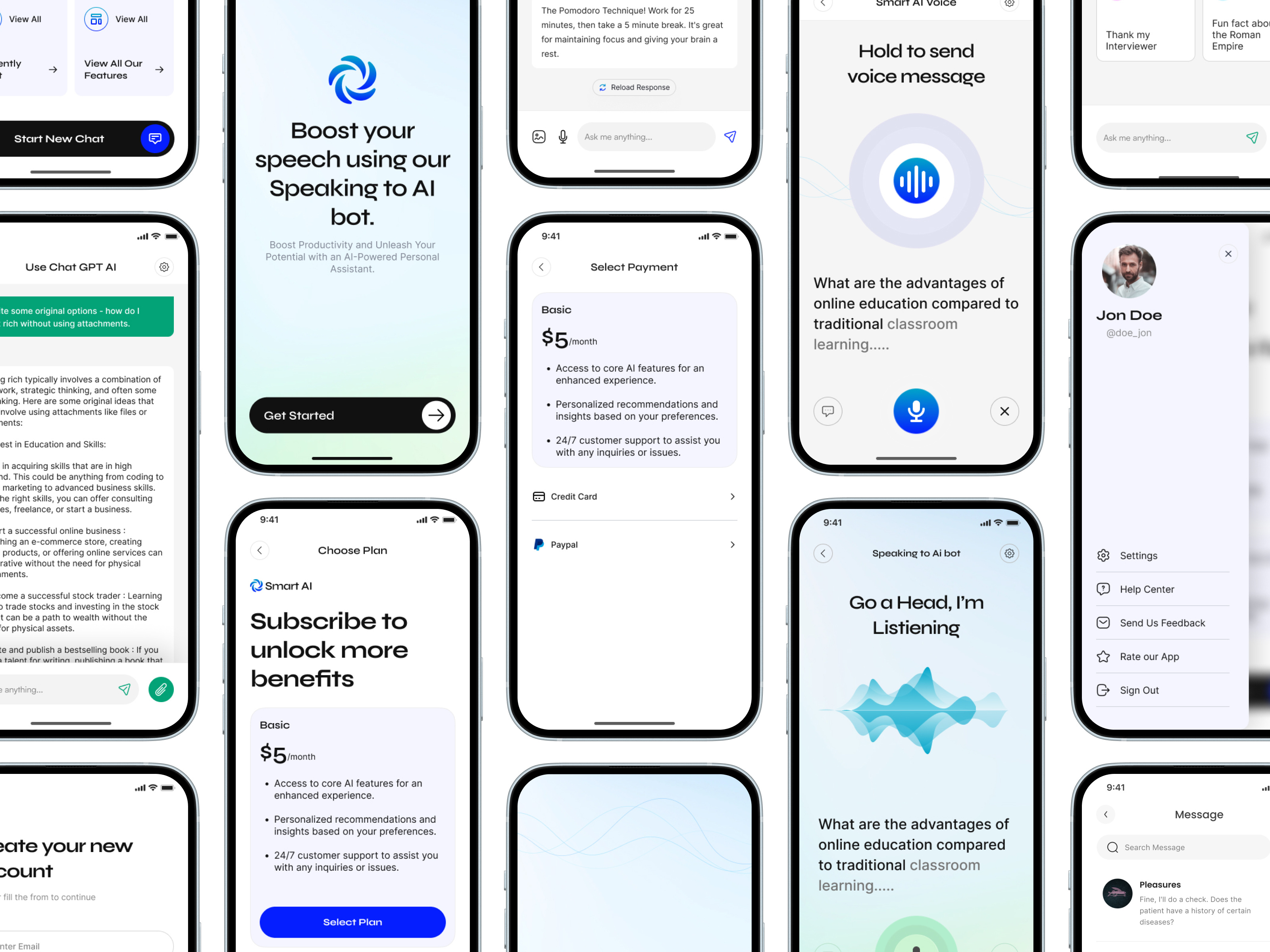 AI Chatbot Mobile App UI Design by Opedia Studio on Dribbble