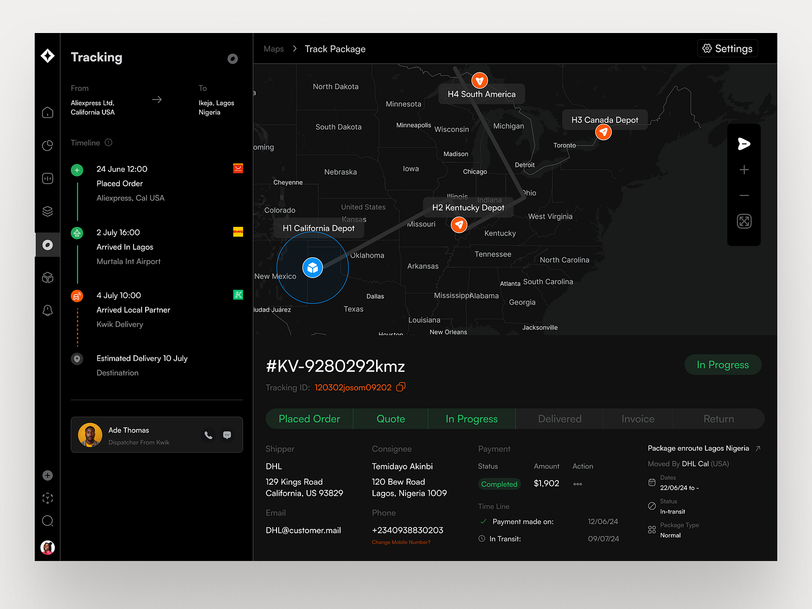 Package Tracking UI Design (Logistics) by UX Design Deity on Dribbble