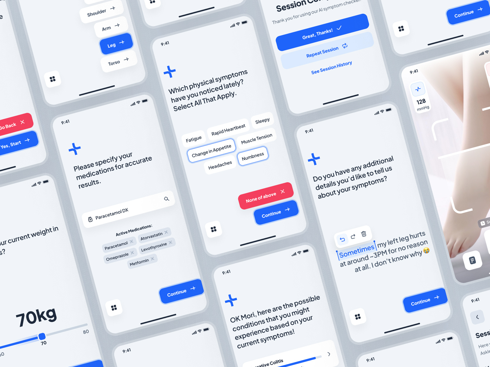 asklepios: AI Healthcare & Wellness App | AI Symptom Checker UI by ...