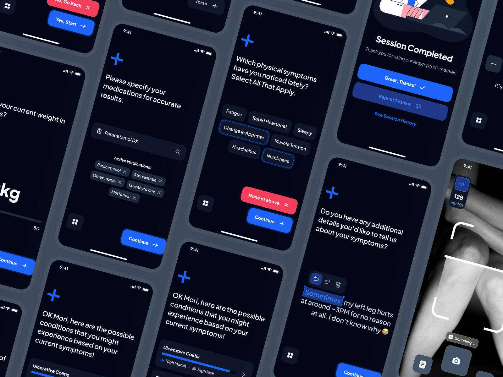 Asklepios Ai Healthcare And Wellness App Ai Symptom Checker Ui By