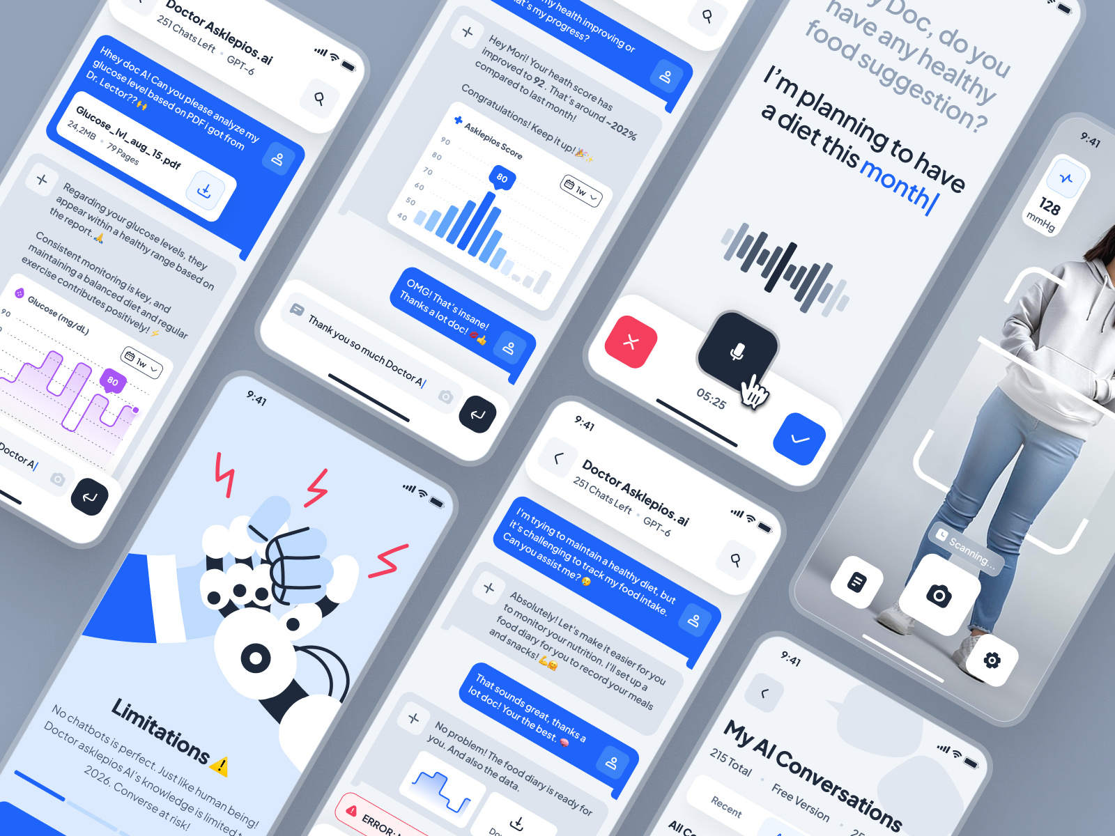 asklepios v2: AI Healthcare App | Step Progress Indicator UI by ...