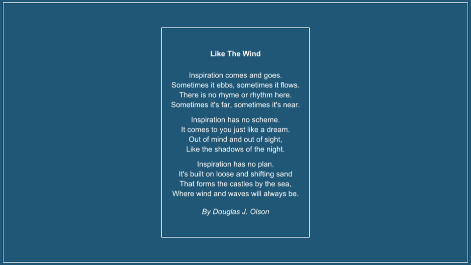 Visual Poem (Animated) by Reinhard Hinze on Dribbble