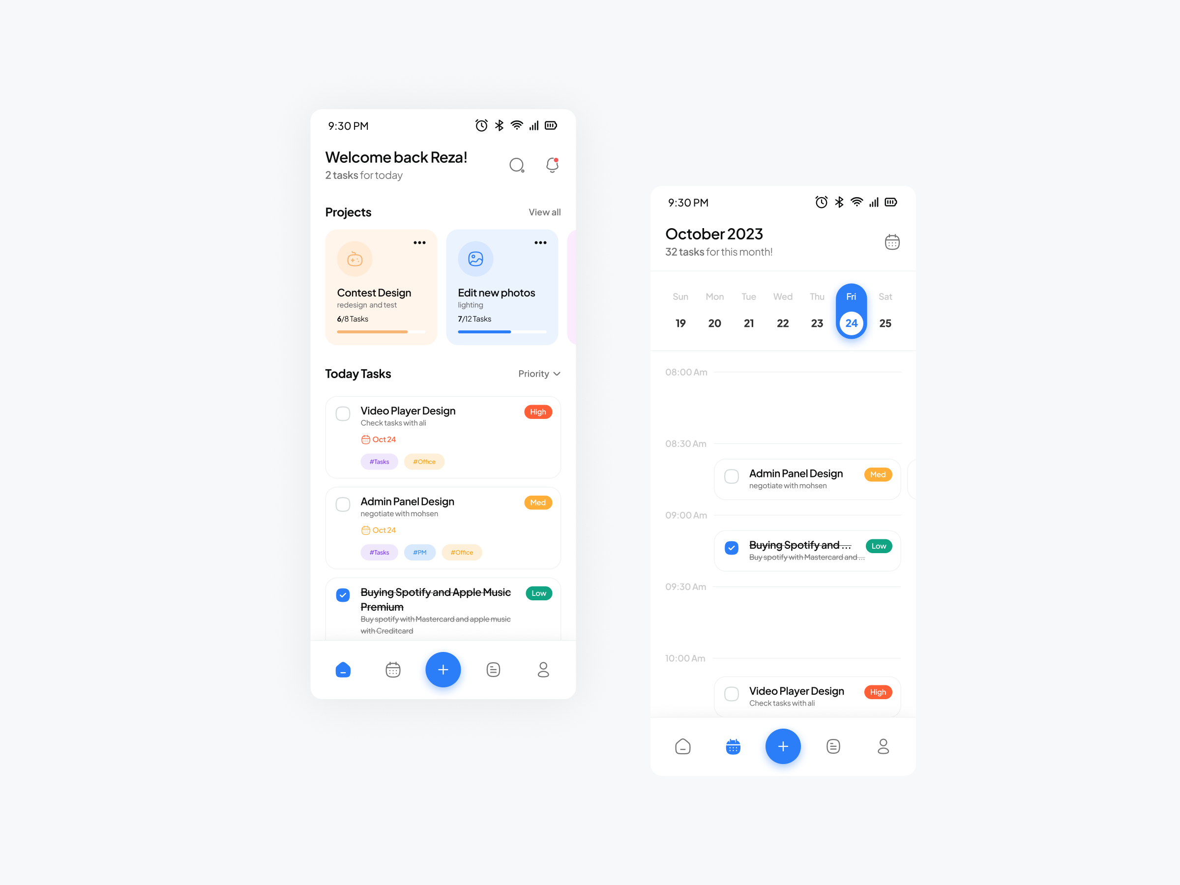 Todo List 📅 by Reza Behzadi on Dribbble