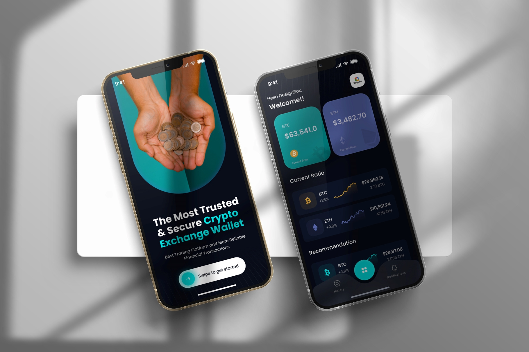 Crypto Currency App UI Kit Template by Sabir_designbox on Dribbble