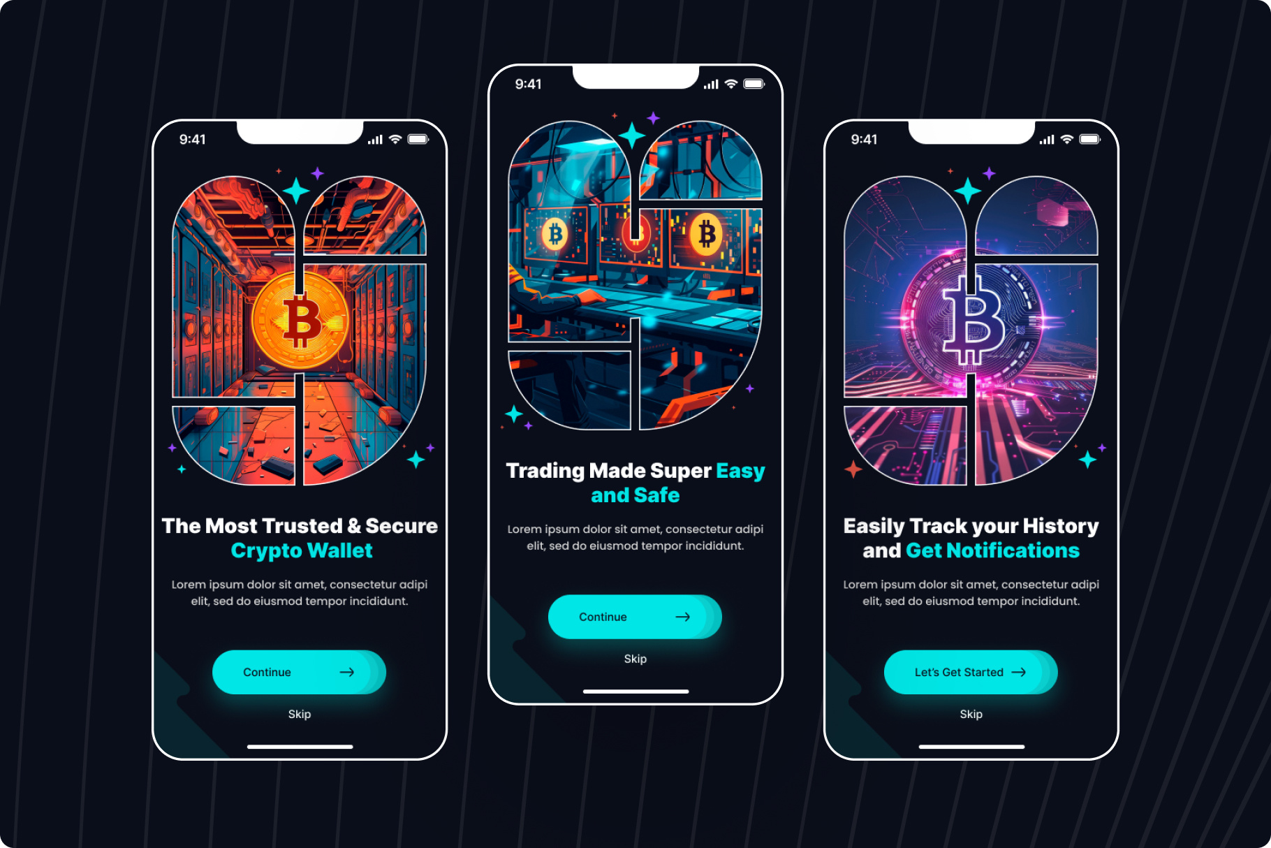 Crypto Currency App UI Kit Template by Sabir_designbox on Dribbble
