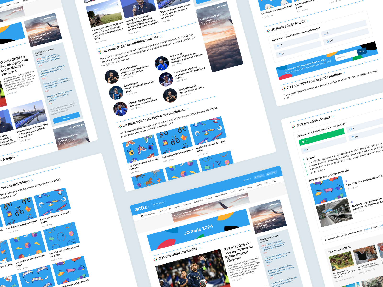 Actu.fr - Display pages by Jonas Deprund on Dribbble