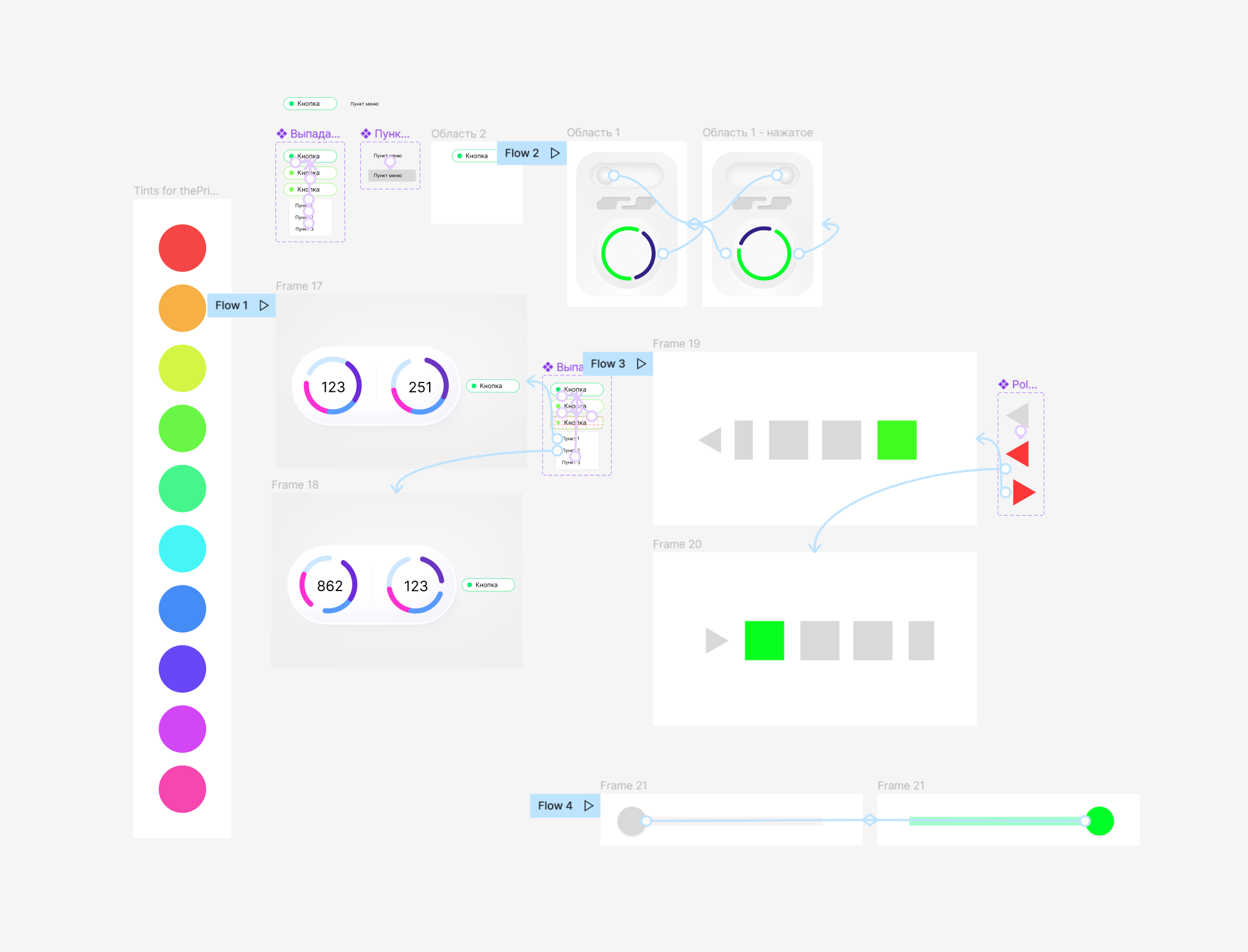 Widget animation with dropdown menu and buttons by Timofey Goryushin on ...