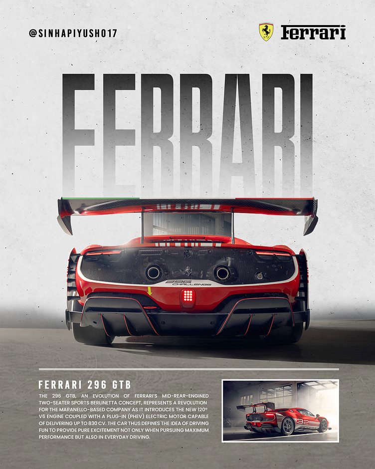 Ferrari Social media poster by Piyush Sinha on Dribbble