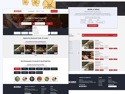 Table Booking UI designs, themes, templates and downloadable graphic ...