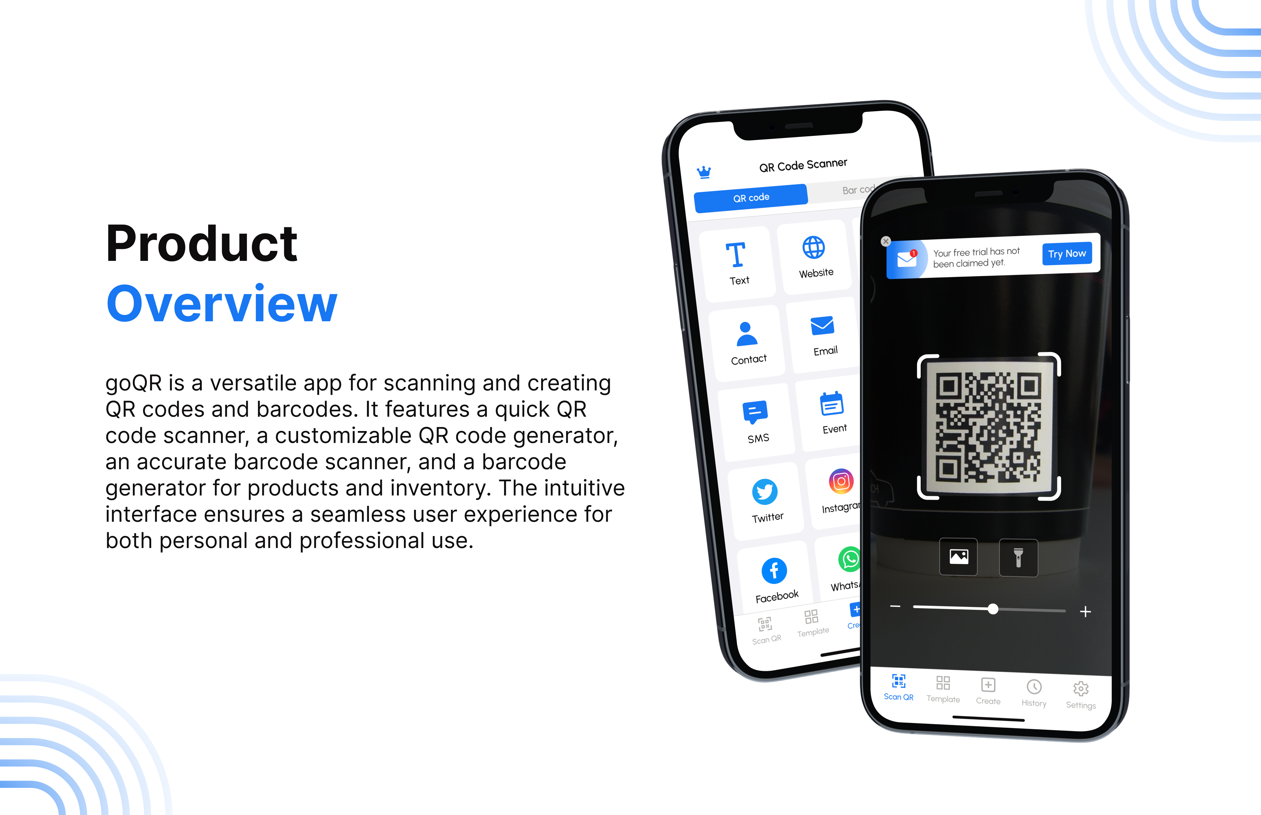 goQR: The Ultimate QR Code and Barcode Scanner by Aftab Ahmad on Dribbble