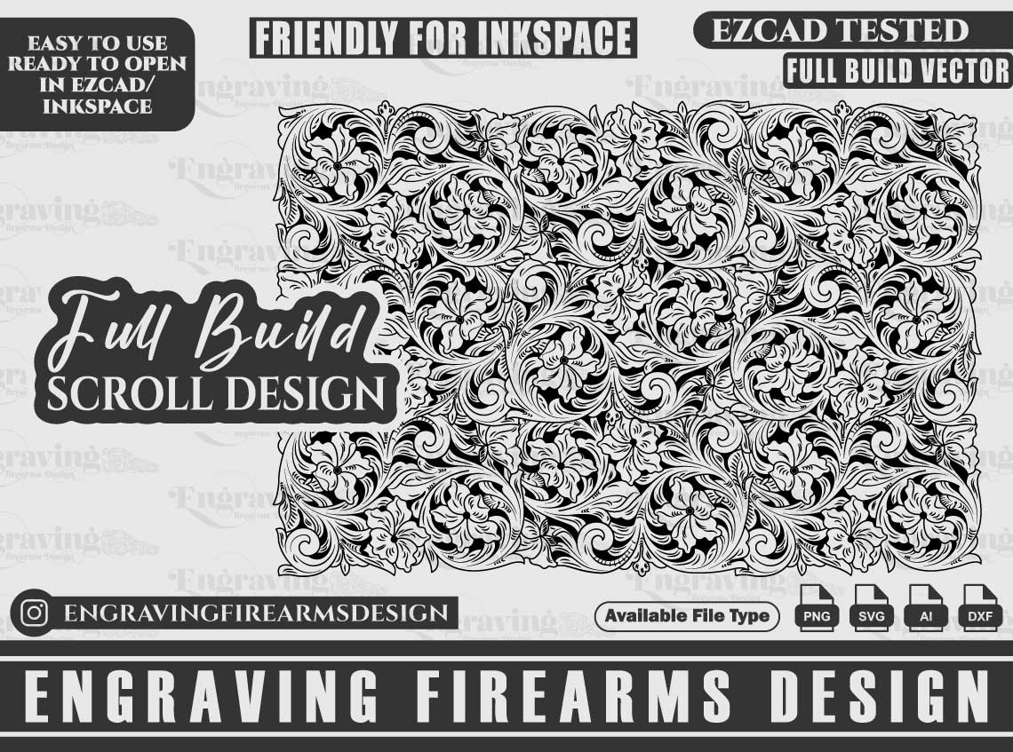 Seamless Scroll Pattern Svg,lasercut,laserengraving,fiberlaser by ...