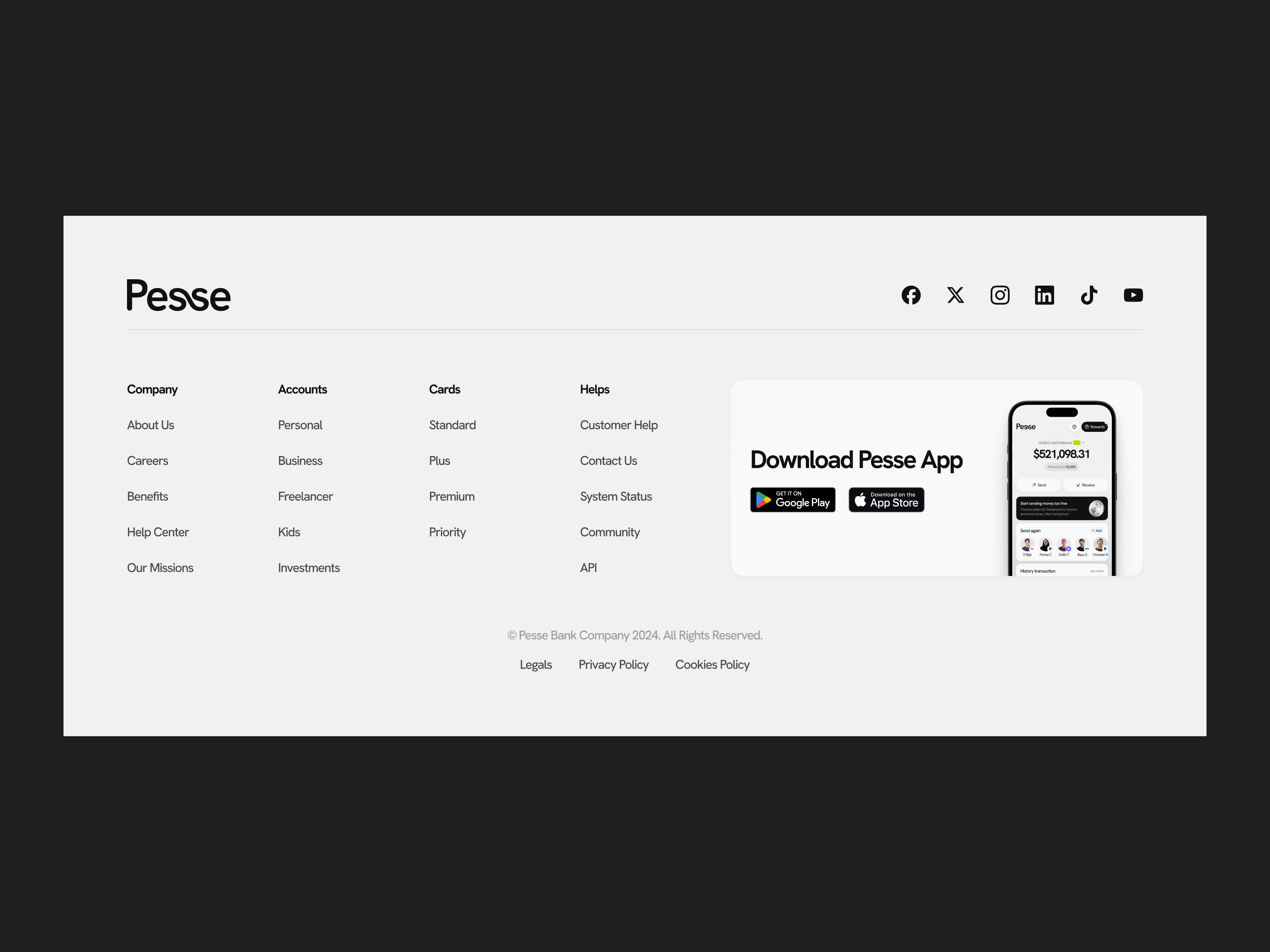 Pesse - Fintech Landing Page by Rijal for Sogee on Dribbble