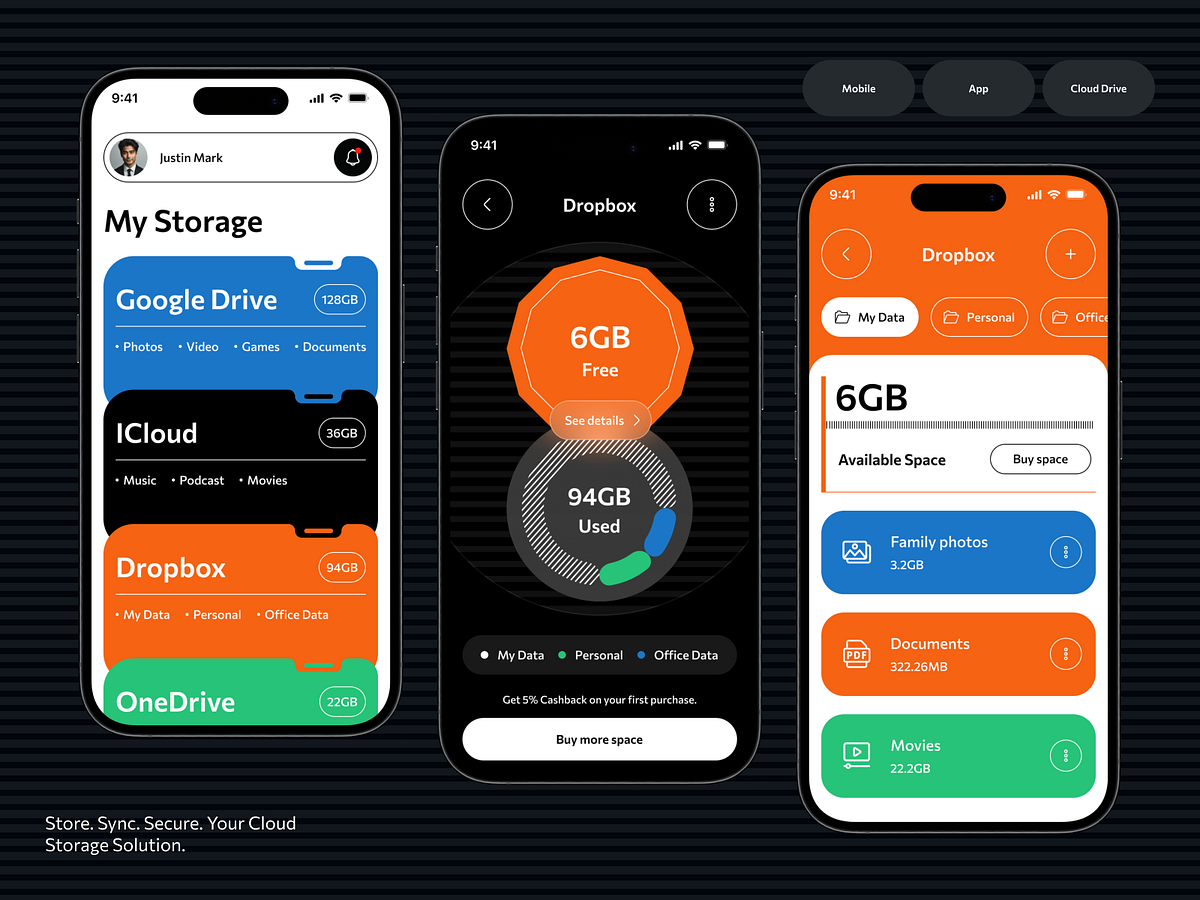 Cloud Storage Mobile App Design by MQoS UI/UX for MultiQoS on Dribbble