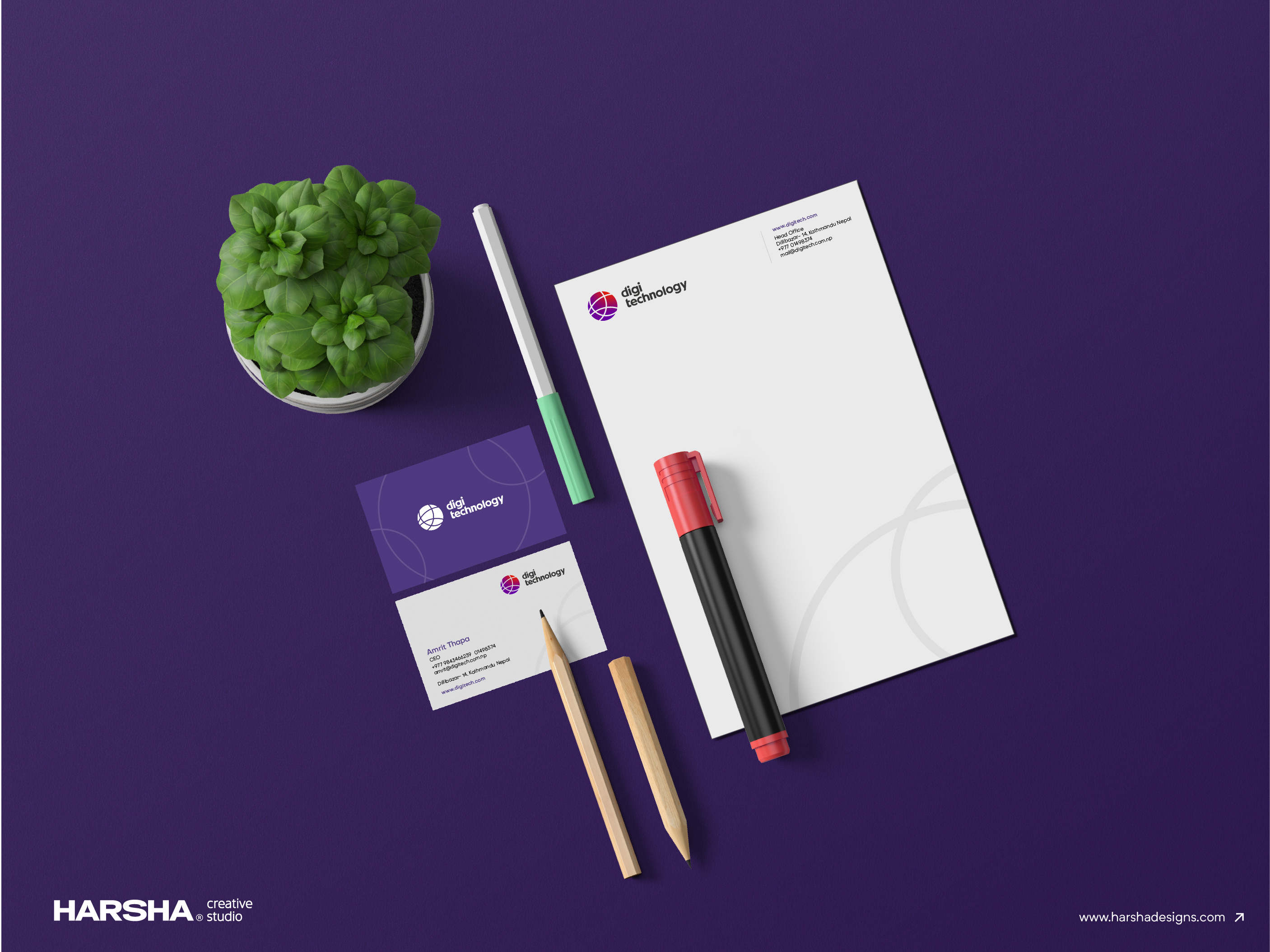 Digi Technology Logo & Identity by Harsha Designs® on Dribbble