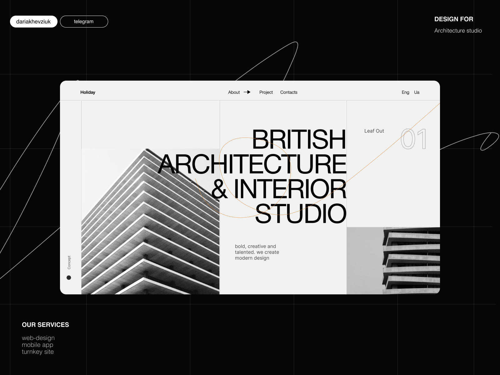 UX/UI design for Architecture studio by Daria Khevziuk on Dribbble