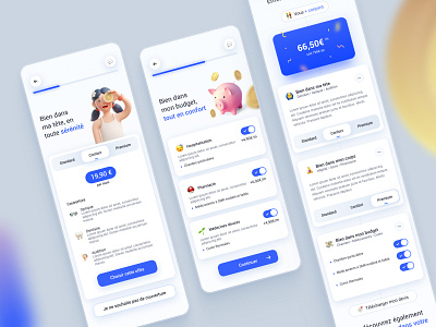 Health Insurance App UI Design by Laurent DE BRITO on Dribbble