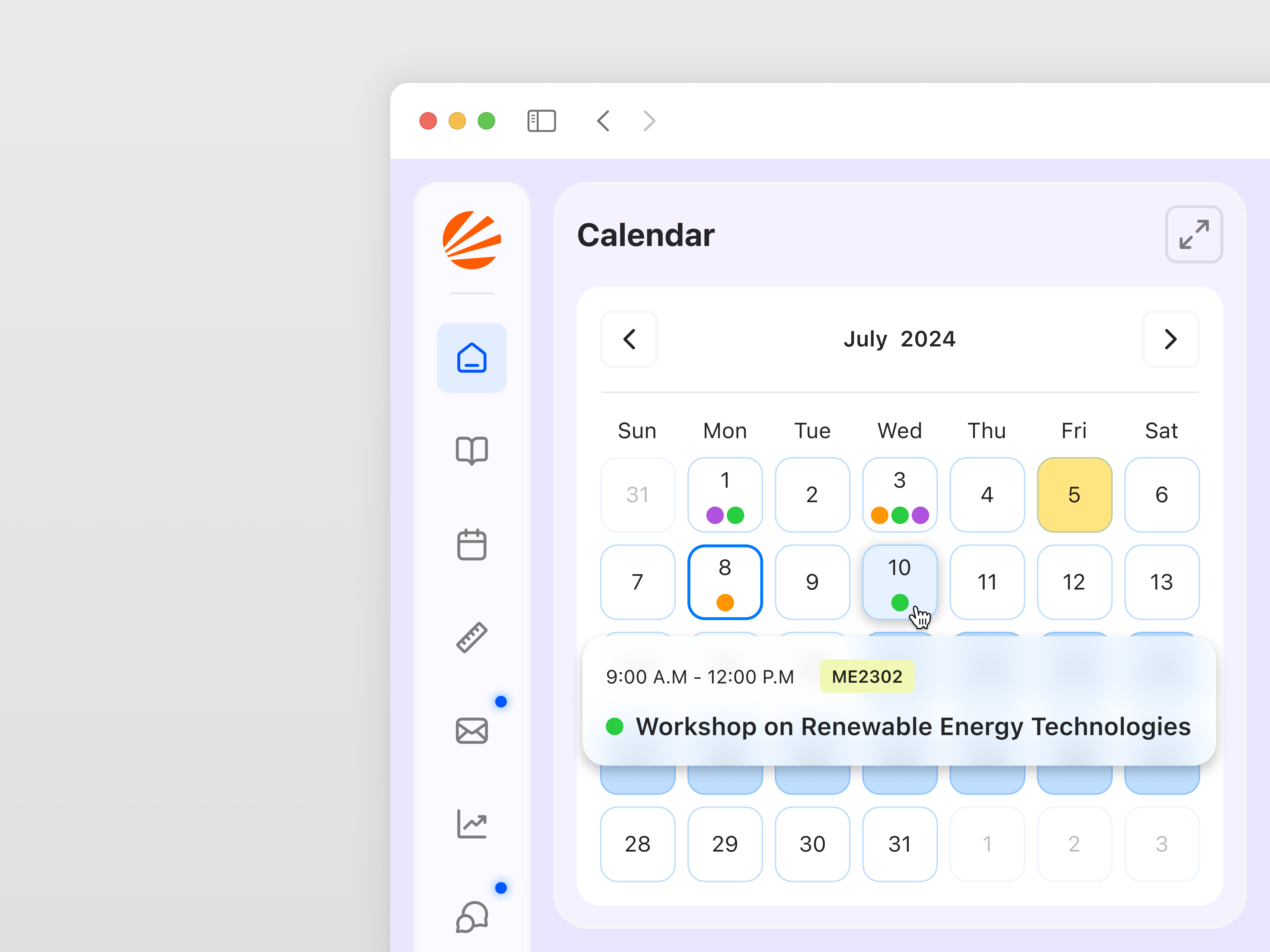 Interactive Calendar Widget UI Design by Chamindu Dissanayake on Dribbble