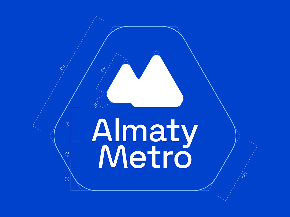 The logo signage for Almaty Metro by ULY Agency on Dribbble