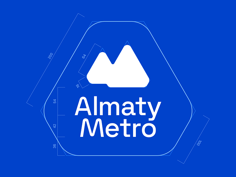 The logo signage for Almaty Metro by ULY Agency on Dribbble