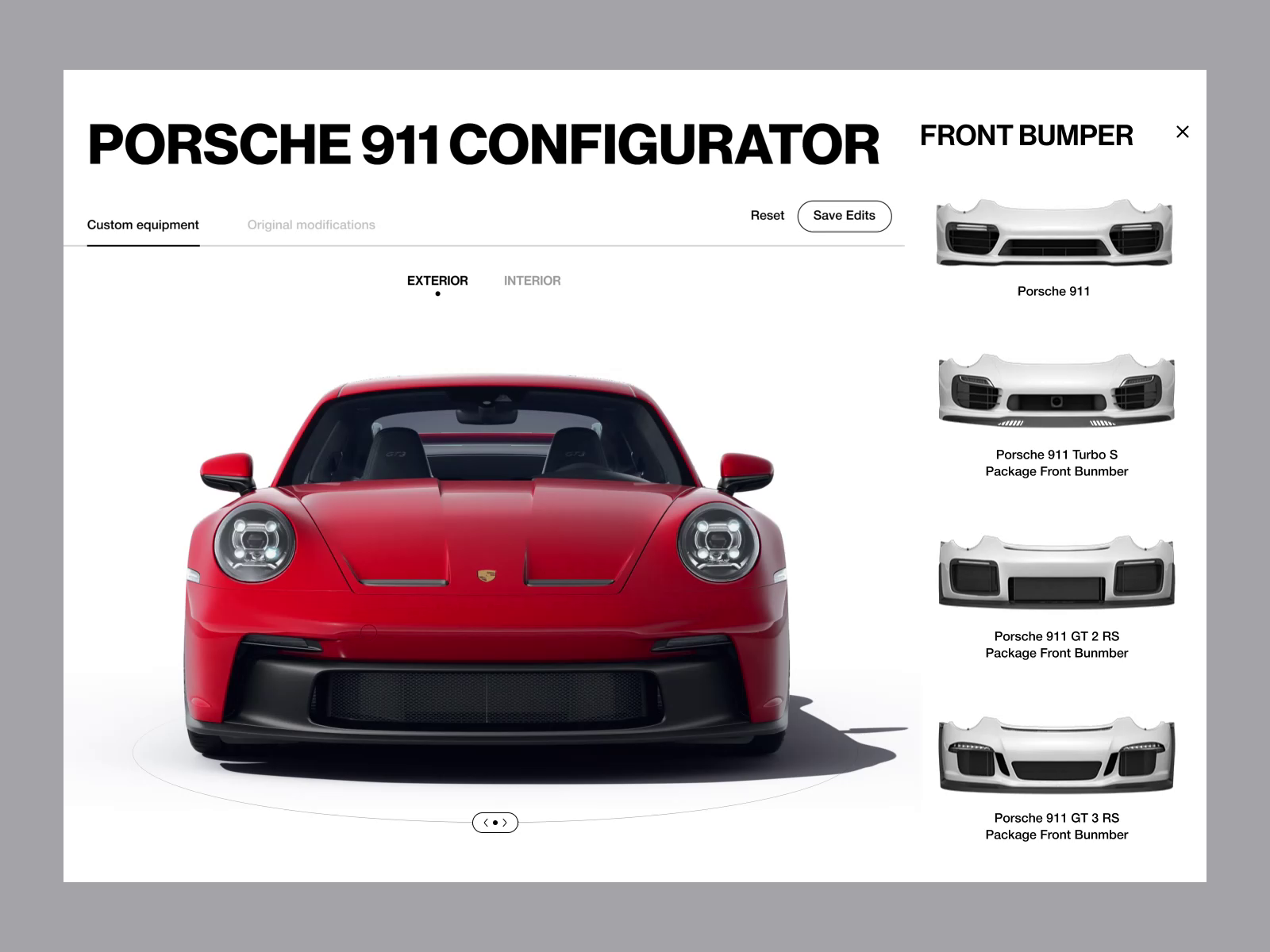 Porsche Website - Configurator by Antony Chuvirau for UX MIND agency on ...