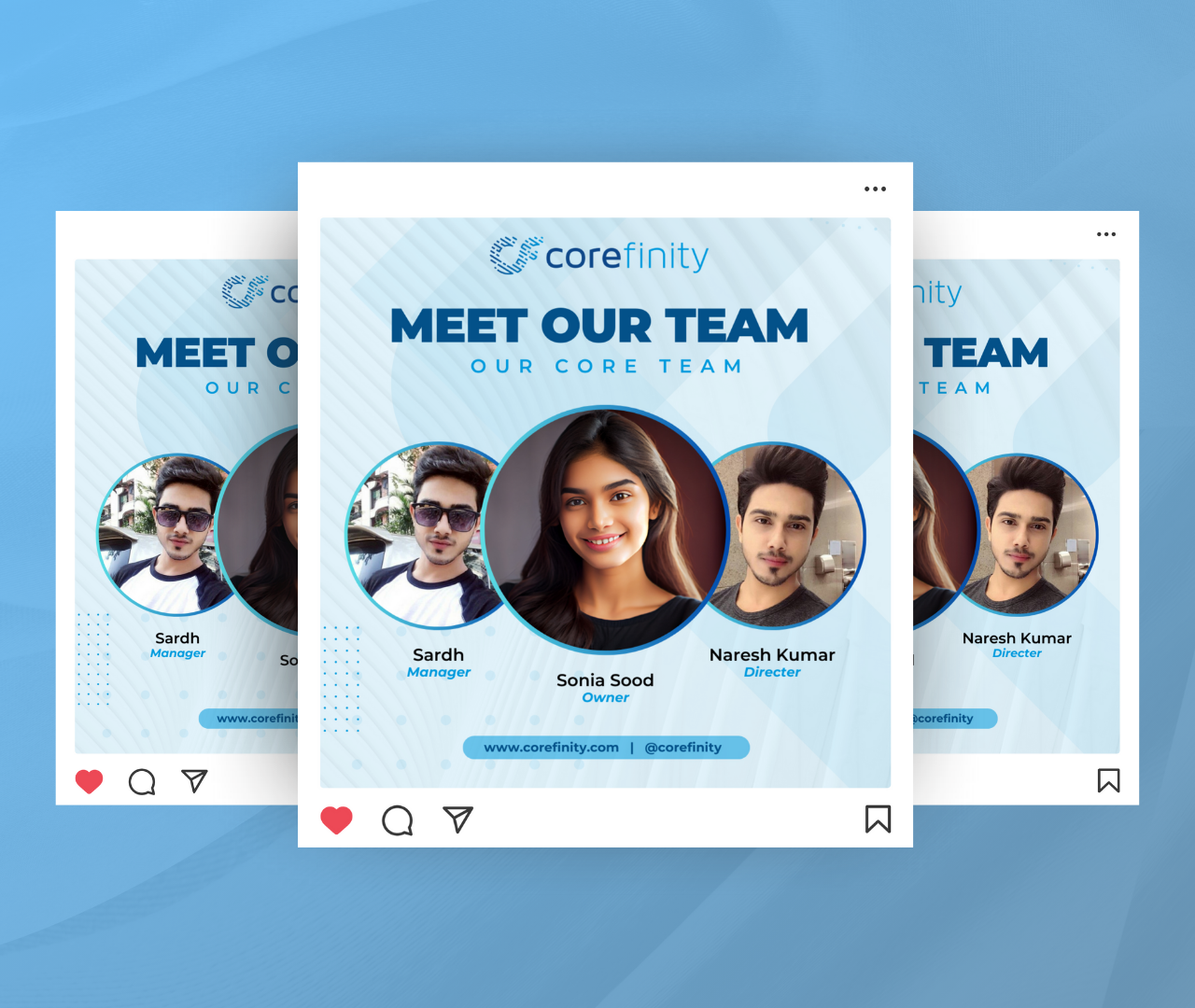 Meet Our Team Social Media Post Design by Paramjit Kaur on Dribbble